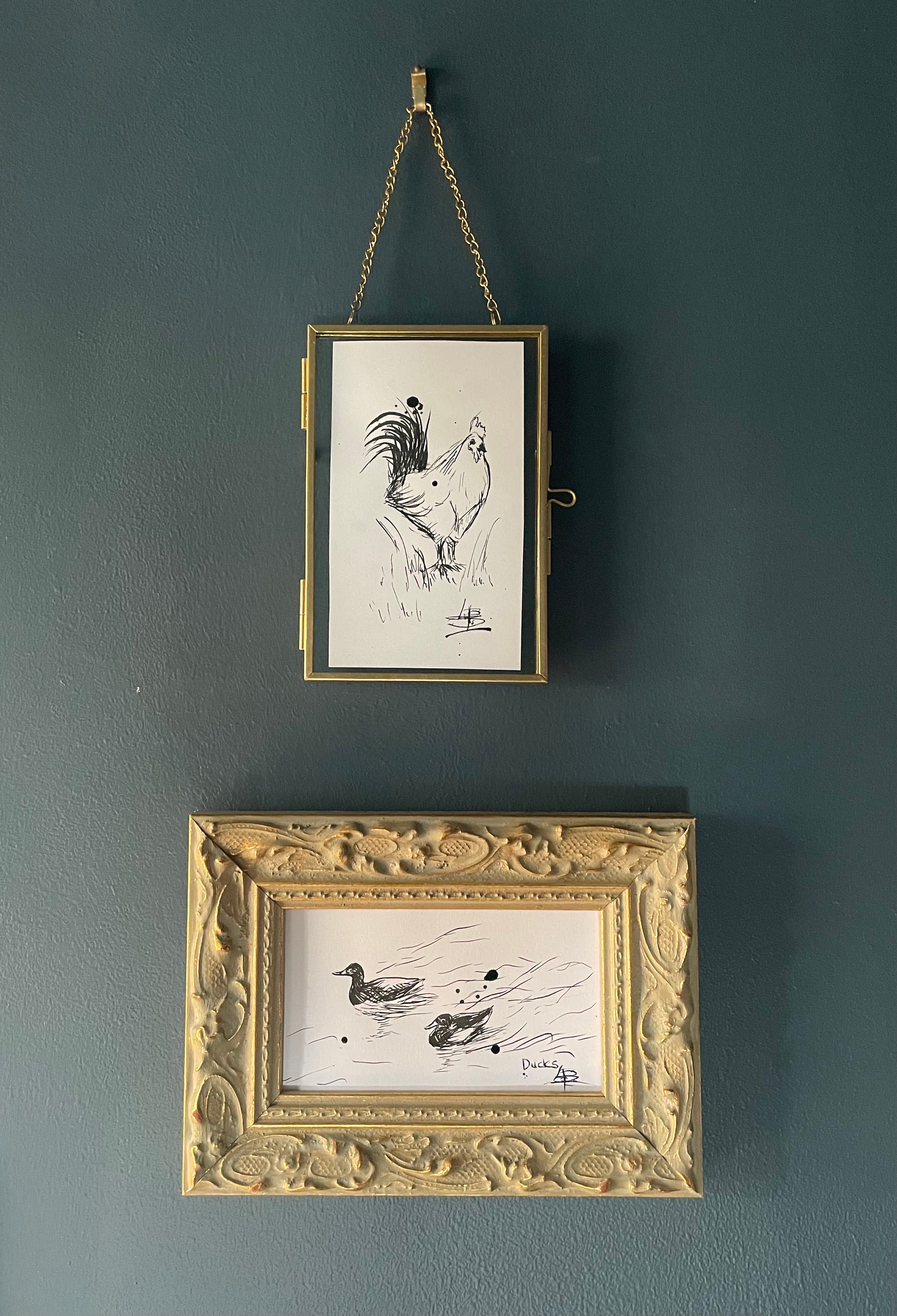 Original Duck Mallard Ink Drawing Art. Wildlife Art. Original Unframed ...