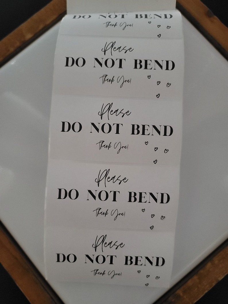Do Not Bend Labels for Small Business Use - Etsy