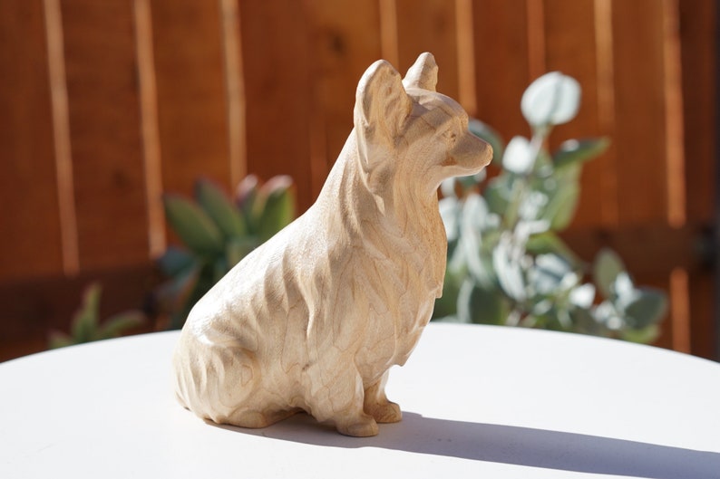 Papillon Figurine or Statue. Carved From a Solid Block of Hard Maple ...