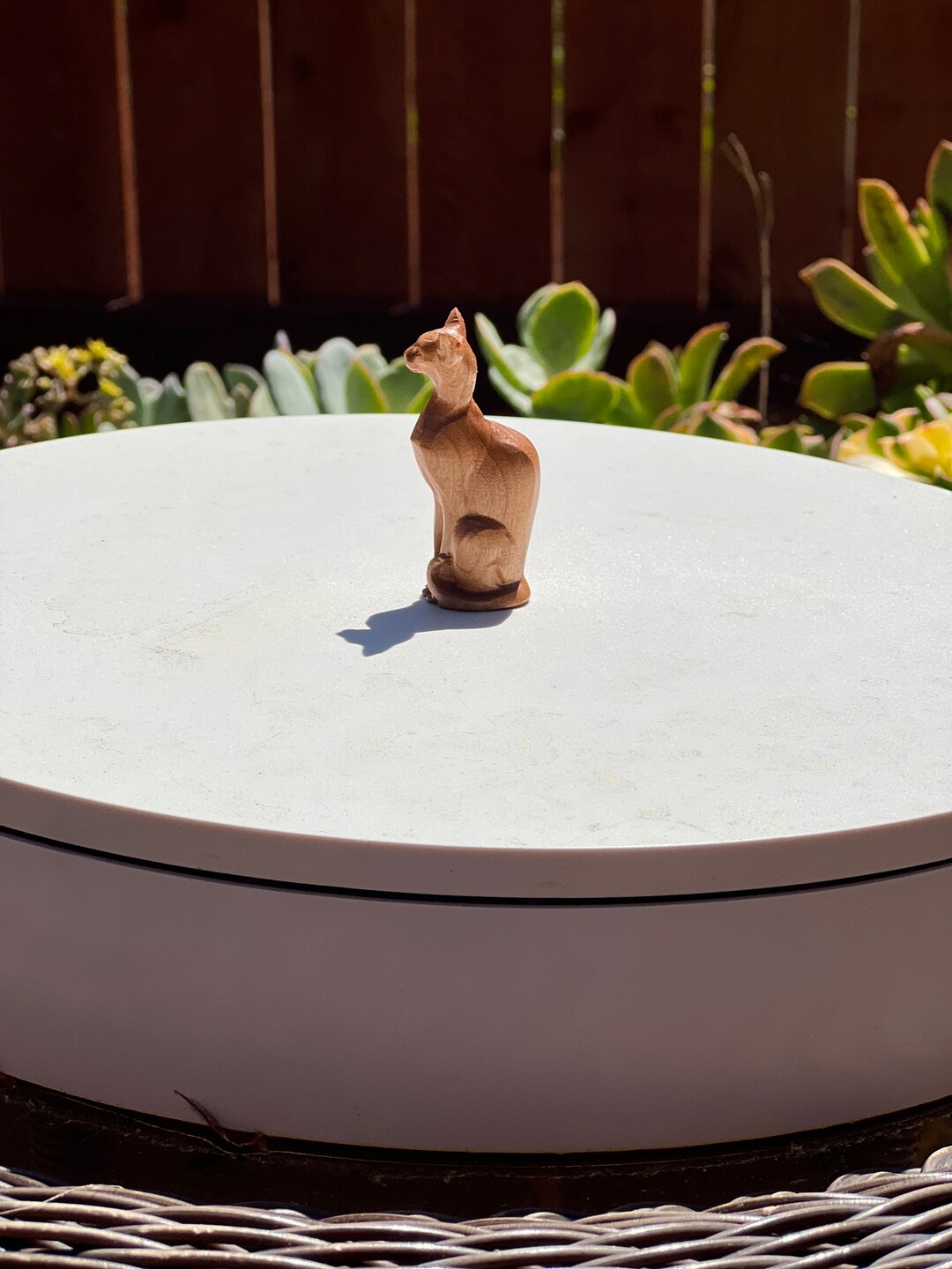 Miniature Abyssinian Wooden Cat Figurine. Made of Solid Lacewood and ...