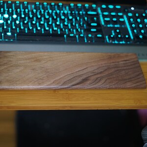 Wooden Keyboard Wrist Rest. With an Angled Notch for Acute Angle ...