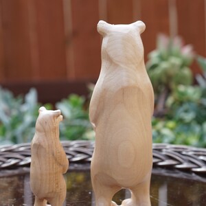 Wooden Bear Statue. Carved From a Solid Block of Hard Maple. Standing ...