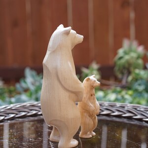 Wooden Bear Statue. Carved From a Solid Block of Hard Maple. Standing ...