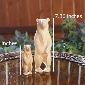 Wooden Bear Statue. Carved From a Solid Block of Hard Maple. Standing ...
