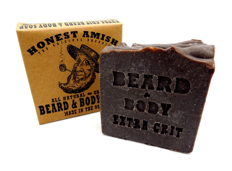Beard and Body Soap Extra Grit by Honest Amish - Etsy
