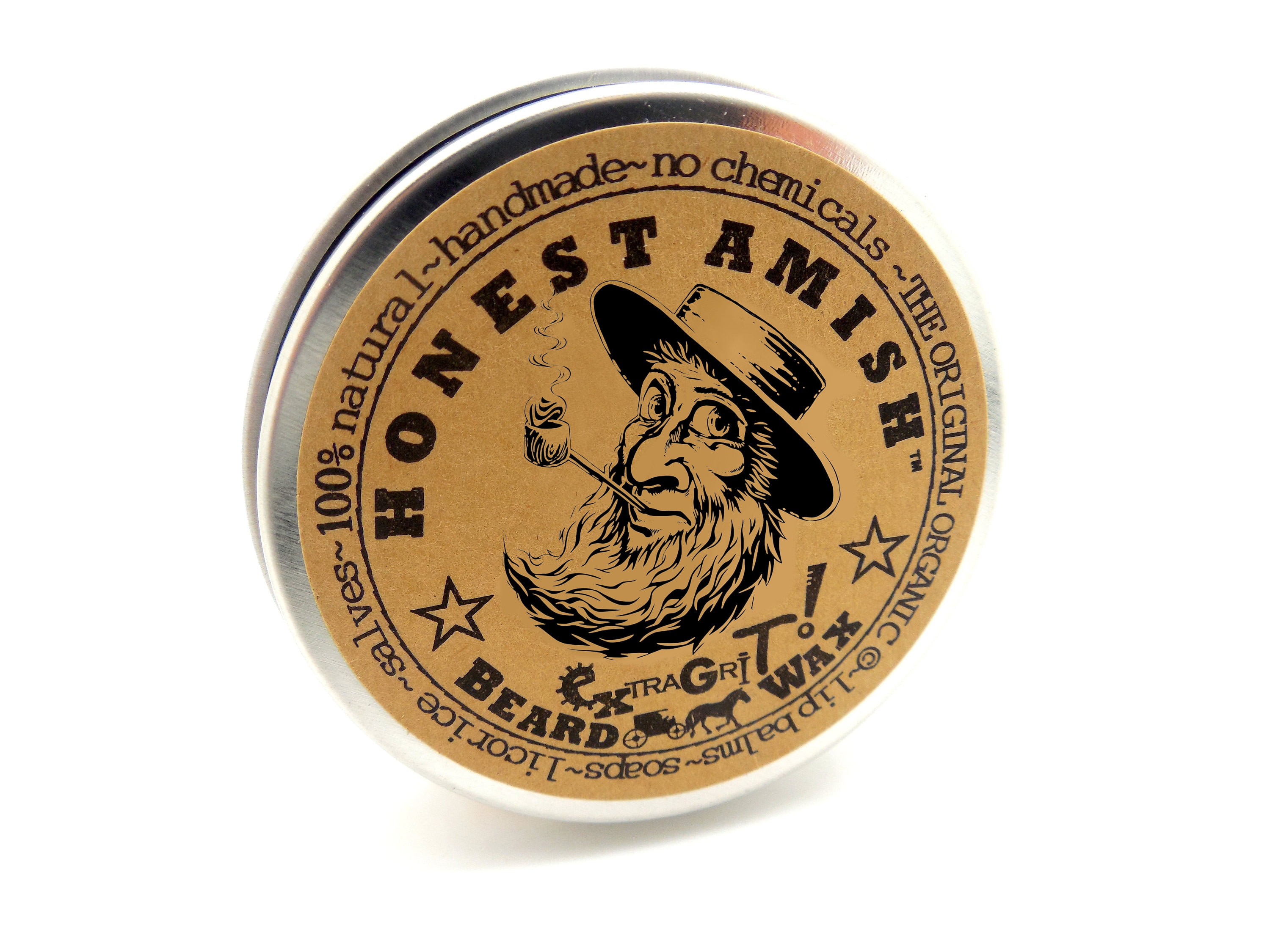 EXTRA Grit Beard Wax by Honest Amish 100 % Natural and - Etsy