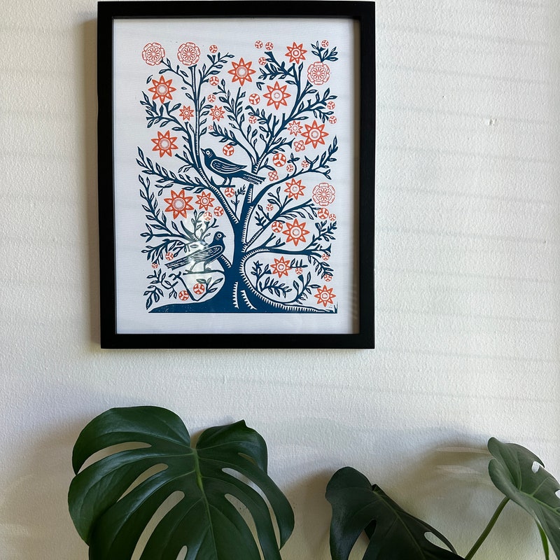 Block Print Tree - Etsy