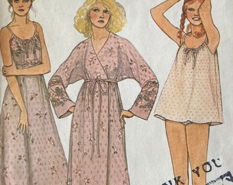 Vintage 1970's Vogue 2377 Basic Design Dress and Scarf Sewing Pattern ...