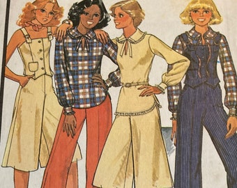 Vintage 1970's Mccall's 3419 Jumpsuit or Dress and Stole Sewing Pattern ...