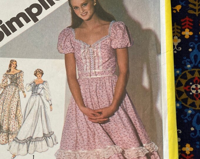 Vintage 1980s Simplicity 5093 Gunne Sax Sewing and Pattern Size 14 Bust ...