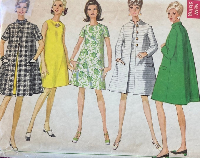 Vintage 1960's Simplicity 7441 Sewing Pattern Size 16 Bust 38 - Etsy