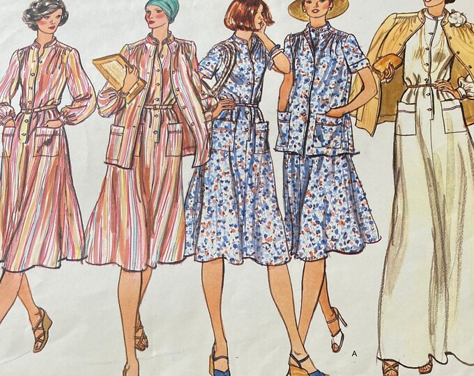 Vintage 1970's 80's Vogue's 1471 Basic Design Sewing Pattern Size 14 ...