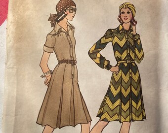 Vintage 1970's Vogue 7037 Sewing Pattern Size 12 Bust 34 - Etsy