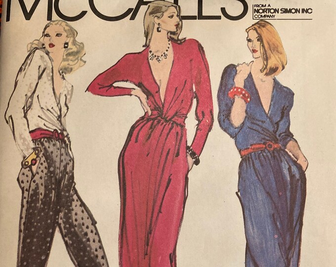 Vintage 1970s Mccalls 6843 Halston Sewing Pattern Size 12 Bust 34 FF - Etsy