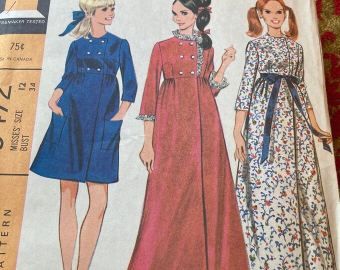 Vintage 1960's Mccall's 9472 Sewing Pattern Size 12 Bust 34 FF - Etsy