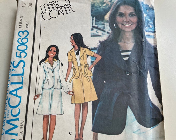 Vintage 1970's Vogue's 1044 Basic Design Sewing Pattern Size 16 Bust 38 ...