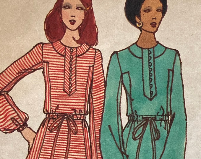 Vintage 1970s Butterick 6932 Mary Quant Dress Sewing Pattern Size 12 ...