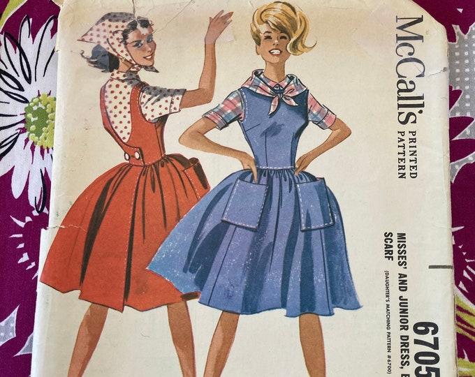 Vintage 1960's Mccall's 6705 Sewing Pattern Size 14 Bust 34 FF - Etsy
