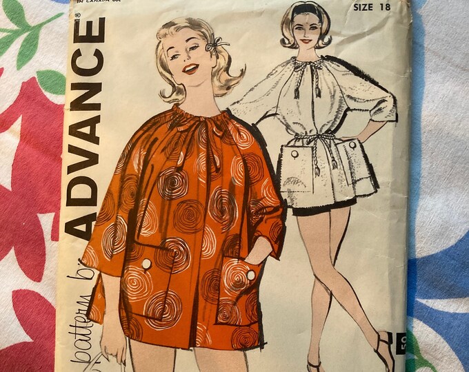 Vintage 1960's Simplicity 7572 Sewing Pattern Size Large 16-18 Bust 38 ...