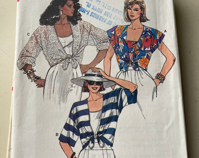 Vintage 1980's Vogue 9261 Sewing Pattern Size 6-8-10 Bust 30.5-31.5-32. ...
