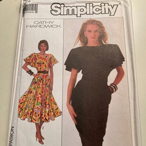 Vintage 1980's Simplicity 8055 Cathy Hardwick Sewing Pattern Size 22 ...