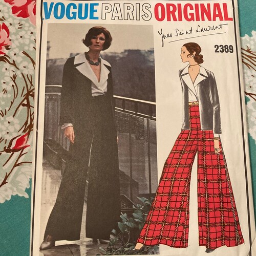 Vintage 1970s Vogue Paris Original Pattern 2393 Yves Saint - Etsy