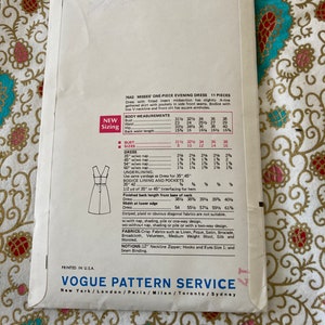 Vintage 1970s Vogue 7642 Sewing Pattern Size 8 Bust 31.5 FF - Etsy
