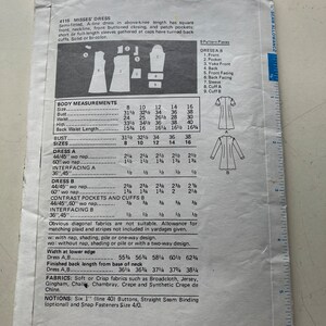 Vintage 1970's Butterick 4115 Sewing Pattern Size 12 Bust 34 or Size 14 ...