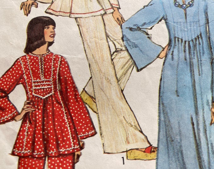 Vintage 1970s Simplicity 6044 Sewing Pattern Size 12 Bust 34 - Etsy