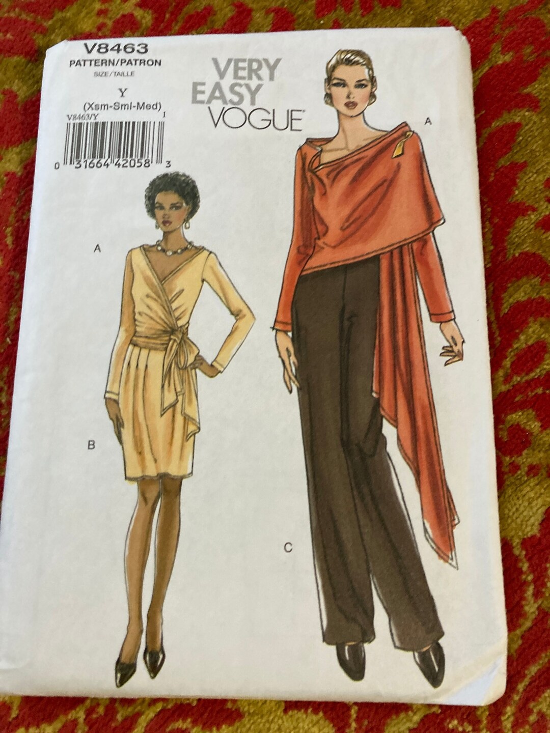 Vintage 2000's Vogue 8463 Sewing Pattern Size Xsm-sml-med FF - Etsy