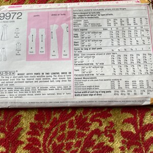 Vintage 1970s Simplicity 9972 Sewing Pattern Size 12 Bust 34 - Etsy