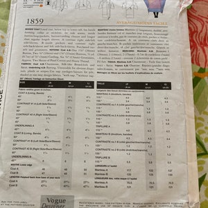 Vintage 1990s Vogue 1859 Designer Original Izzey Miyake Sewing Pattern ...