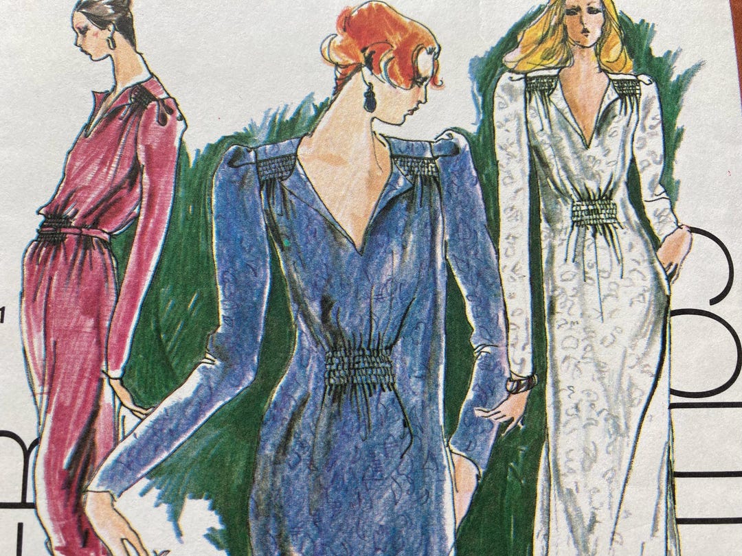 RARE Vintage 1980's Simplicity 9380 Holly's Harp Designer Couturier ...