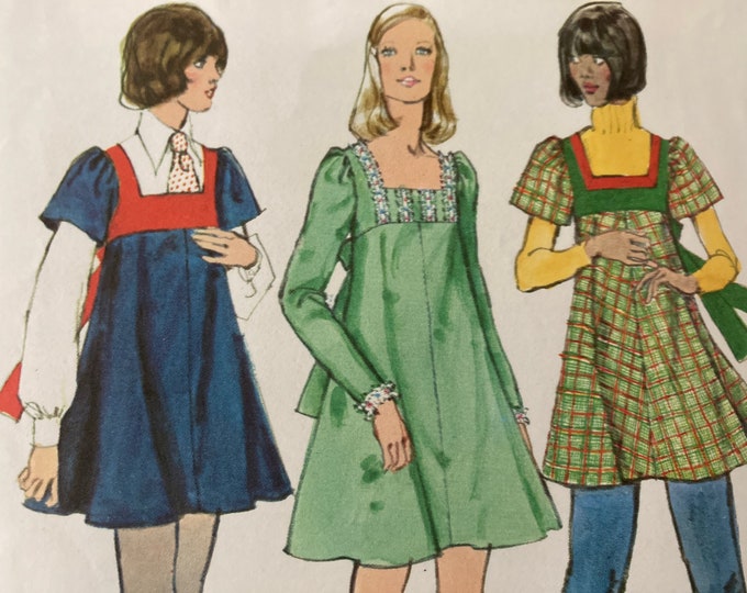 Vintage 1970s Butterick 6932 Mary Quant Dress Sewing Pattern Size 12 ...
