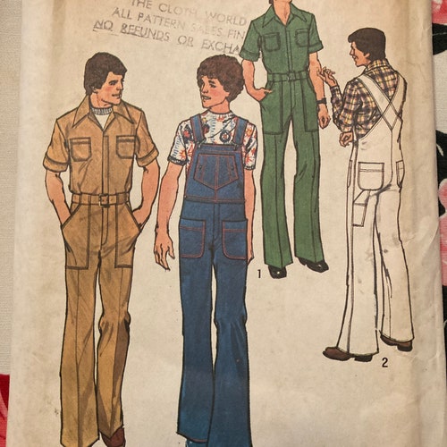 S8615 Sewing Pattern Simplicity 8615 Men's Jumpsuit - Etsy