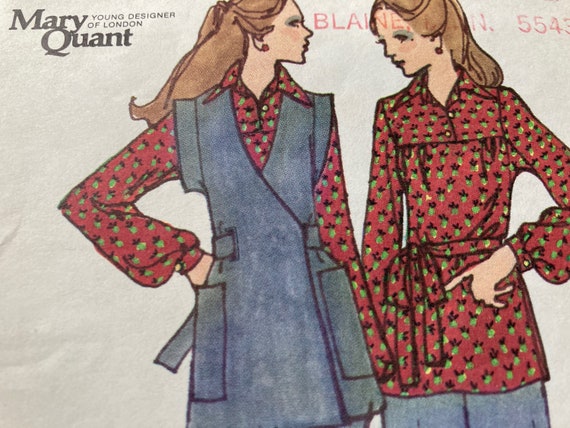 Vintage 1970s Butterick 6930 MARY QUANT Sewing Pattern Size 8 | Etsy