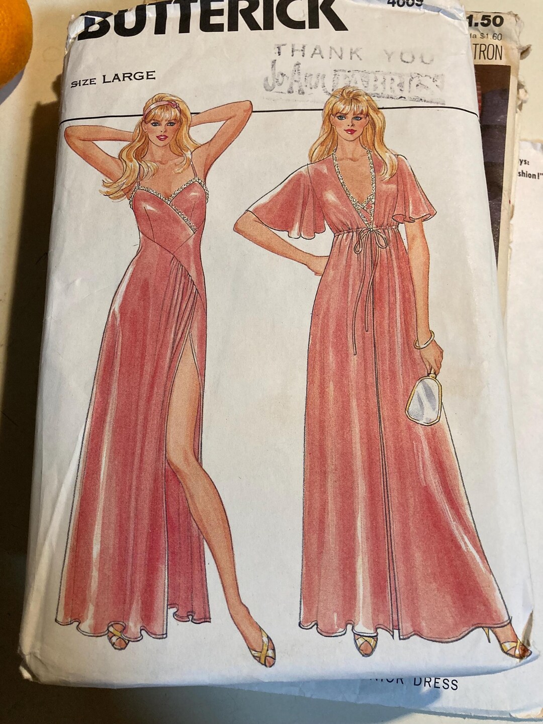 Vintage 1980's Butterick 4669 Sewing Pattern Size Large 16-18 Bust 38 ...