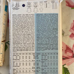 Vintage 1970's Vogue 9854 Sewing Pattern Size 8-10-12 Bust 31.5, 32.5 ...