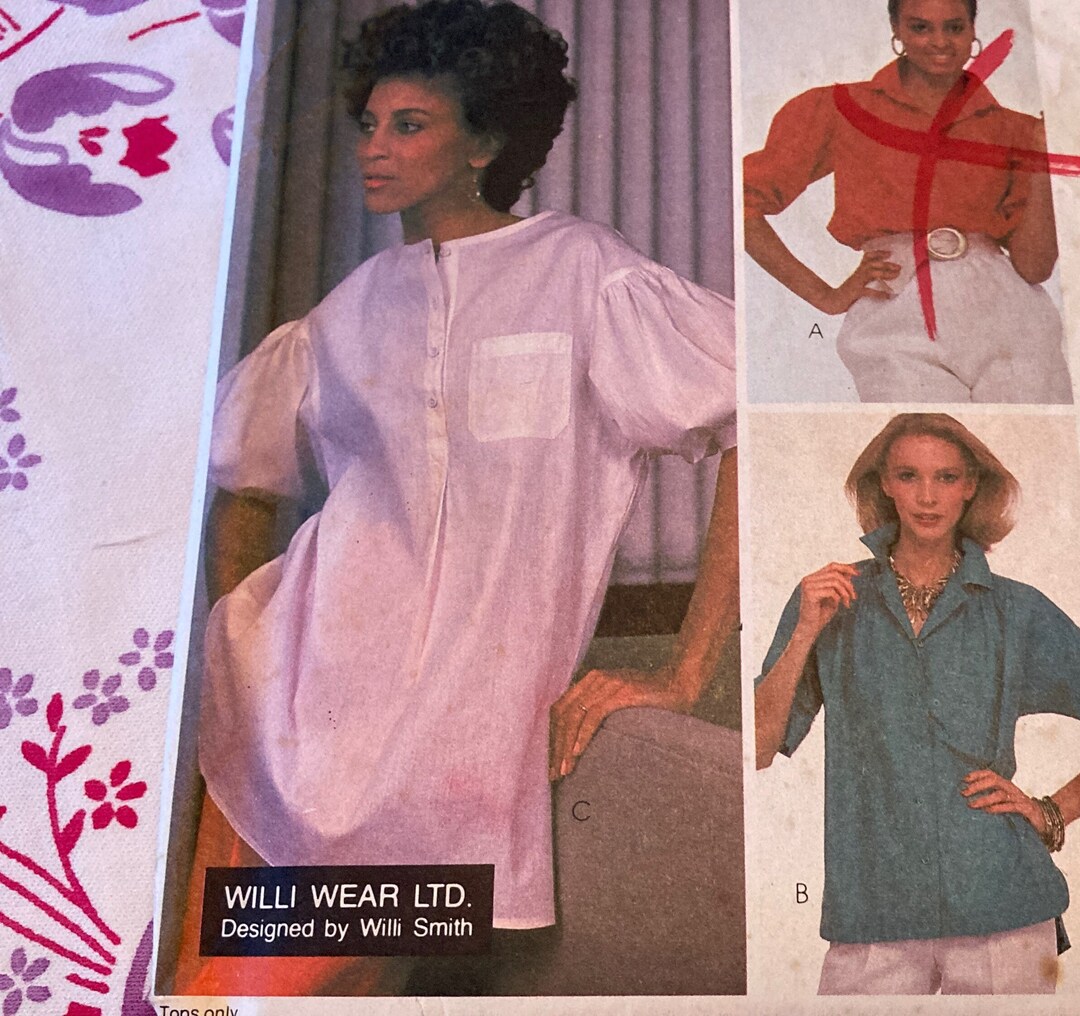 Vintage 1980s Mccall’s 7950 Williwear Sewing Pattern Size 10 Bust 32.5 ...