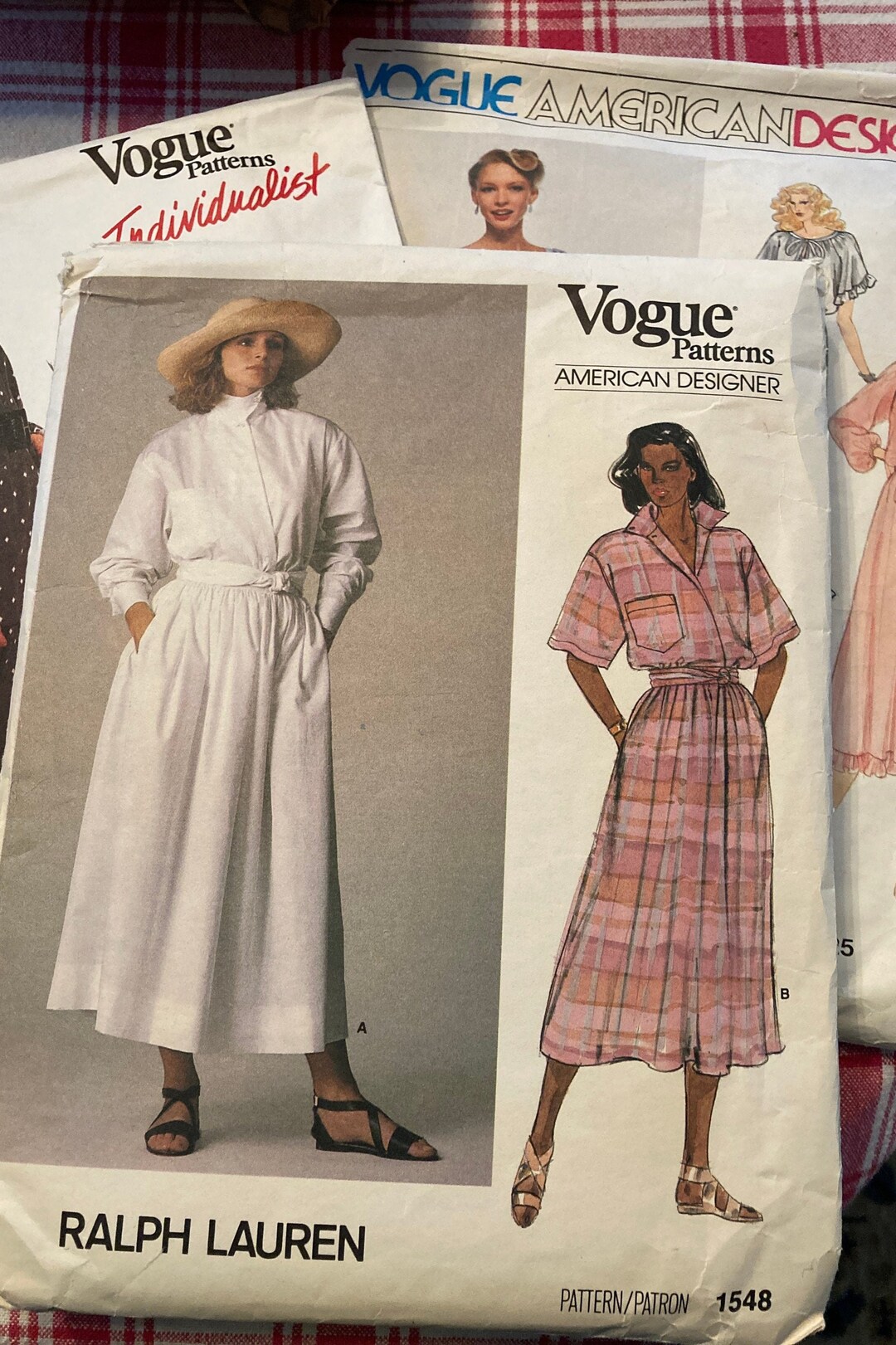 Vintage 1980's Vogue 1548 Ralph Lauren Sewing Pattern Size 14 Bust 36 ...