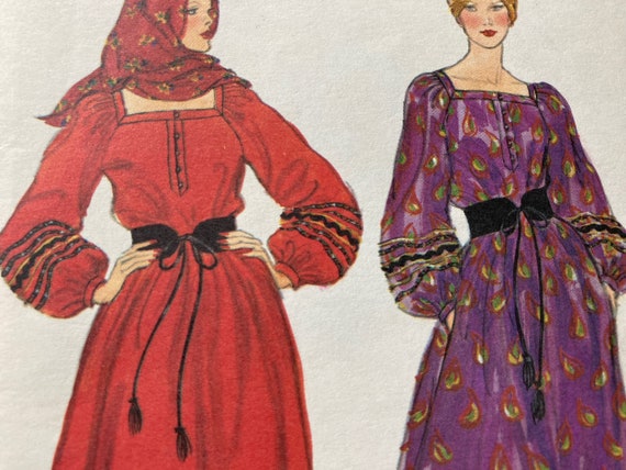Vintage 1970s Vogue 9688 Sewing Pattern Size 12 Bust 34 | Etsy