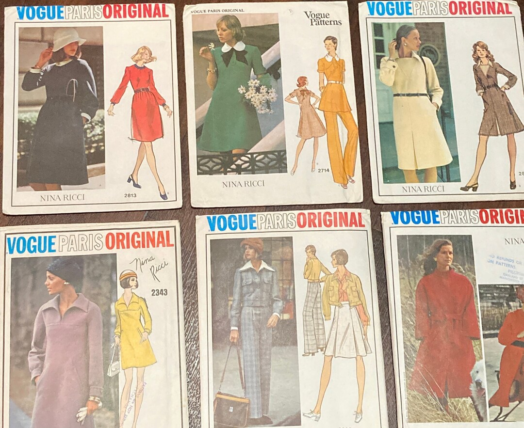 Vintage 1970's Vogue Paris Original 2714 or 2835 Nina Ricci Sewing ...