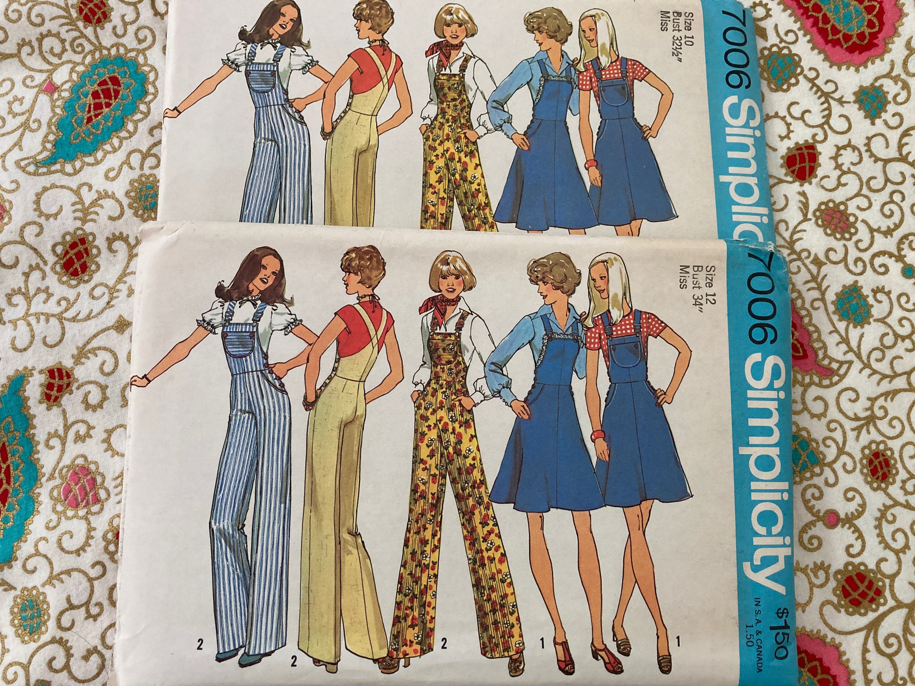 Vintage 1970s Simplicity 7006 Sewing Pattern Size 14 Bust 36 - Etsy