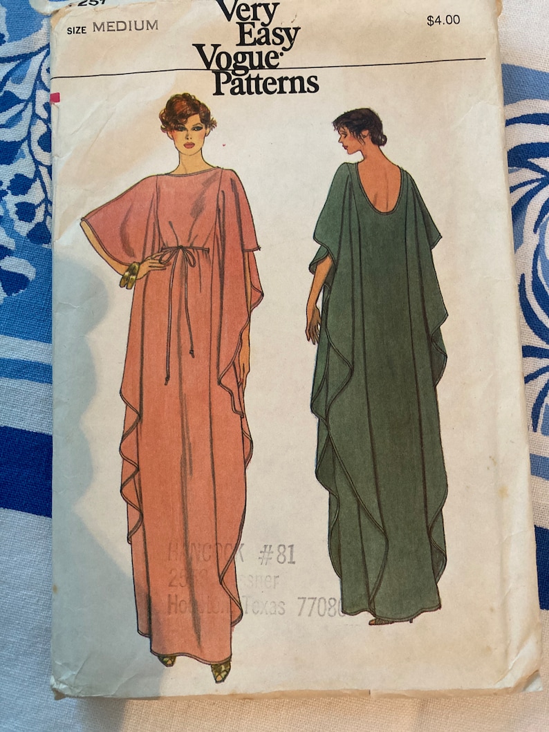 Vintage 1970s Vogue 7251 Sewing Pattern Size Medium 12-14 Bust - Etsy