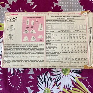 Vintage 1970's Simplicity 9781 Sewing Pattern Size 10 Bust 32.5 - Etsy