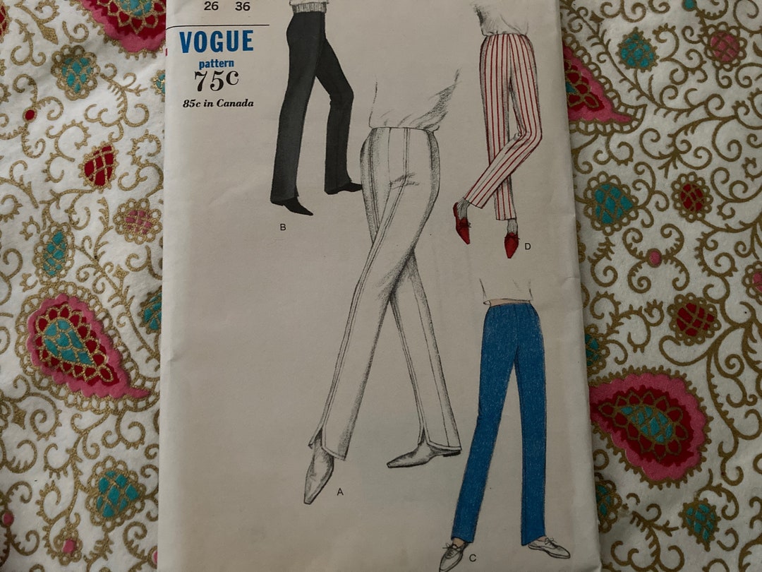 Vintage 1960s Vogue 6427 Sewing Pattern Waist 25 - Etsy