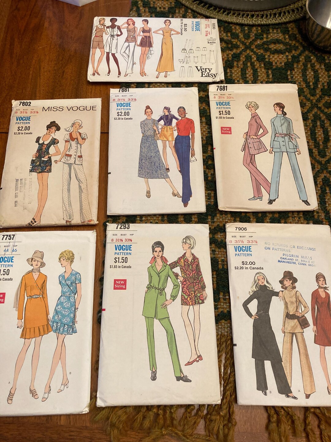 Vintage 1960s 70s Vogue 7906 7881 7502 7681 7293 8830 or 7757 U CHOOSE ...