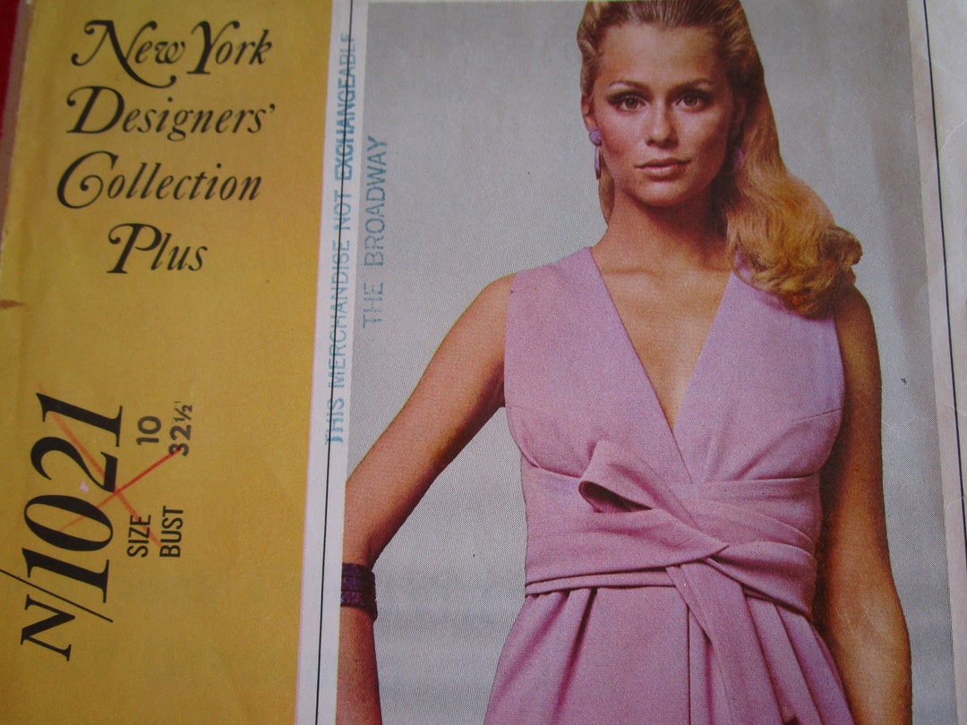 Vintage 1960's Mccall's 1021 Jacques Tiffeau Lauren Hutton Dress Sewing ...