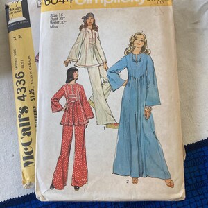 Vintage 1970s Simplicity 6044 Sewing Pattern Size 12 Bust 34 - Etsy