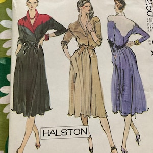 Vintage 1970s Mccall’s 6841 Halston Sewing Pattern Size 12 Bust 34 or ...